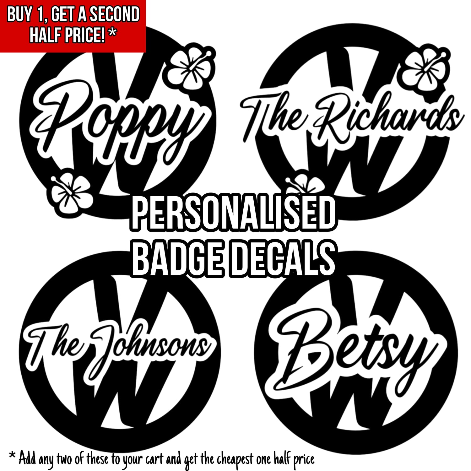 Personalised Badge Decals – Vdubstickers